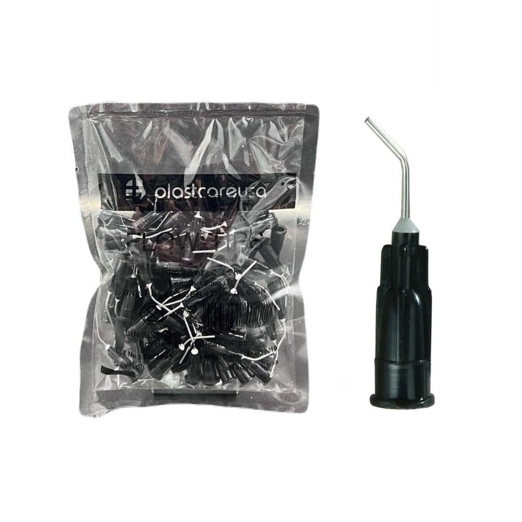 PlastCare USA Pre-Bent Needle Applicator Flow Tips Black 20ga 100/Pk P ...